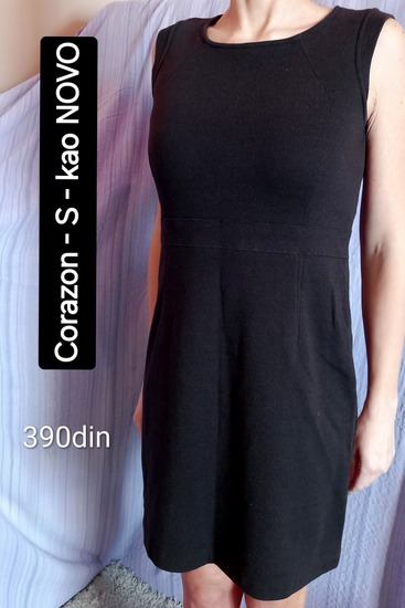 Corazon haljina crna S/36 - kao NOVO