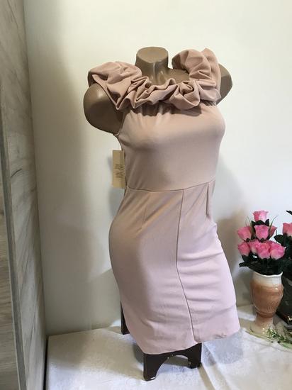 Nova roze naboran karner haljina S/M
