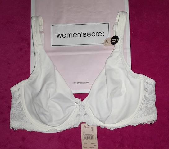 WS beli dupli microfiber,cipka,žica 75D NOVO!%