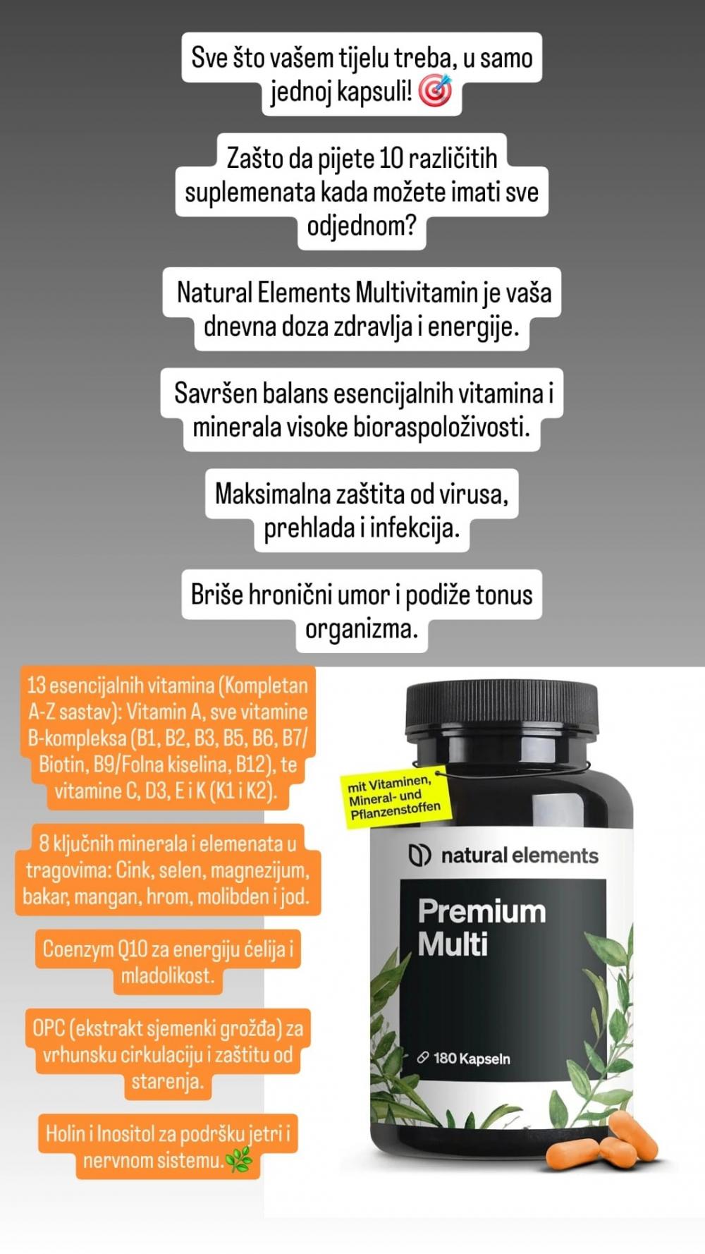 Natural Elements-Vise suplemenata u ponudi
