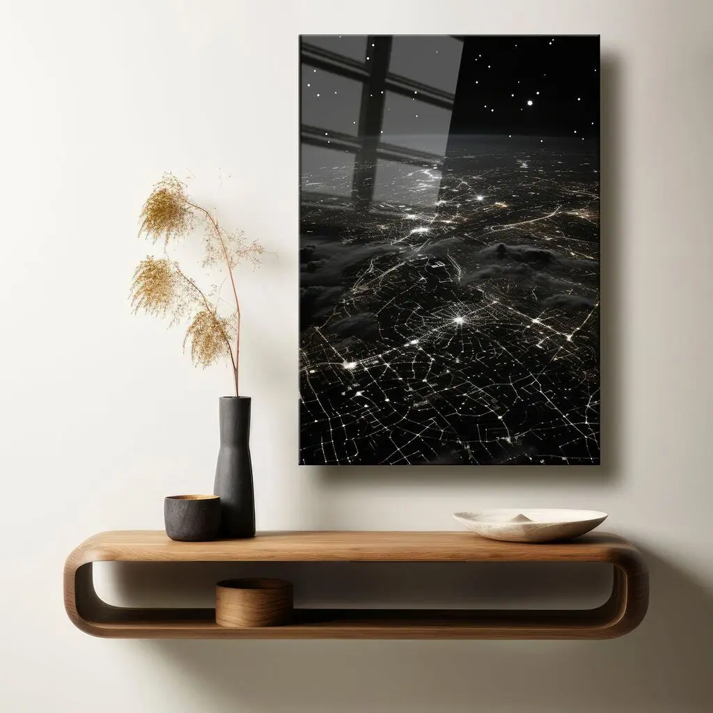 Wallity Dekorativna slika na kaljenom staklu, 50x70cm, Šarena
