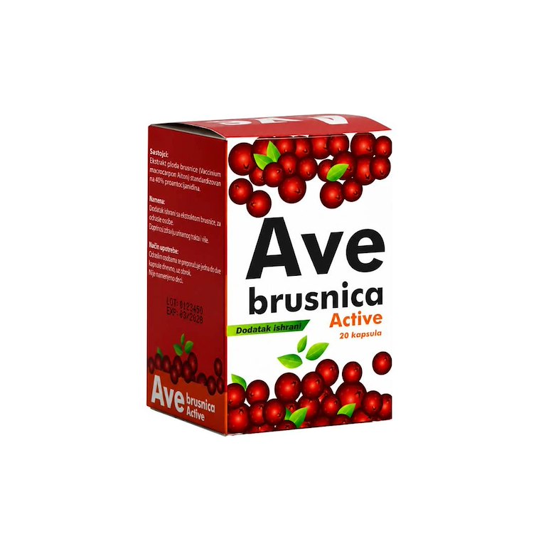 AVE Brusnica Active 20 Kapsula Protiv Urinarnih Infekcija