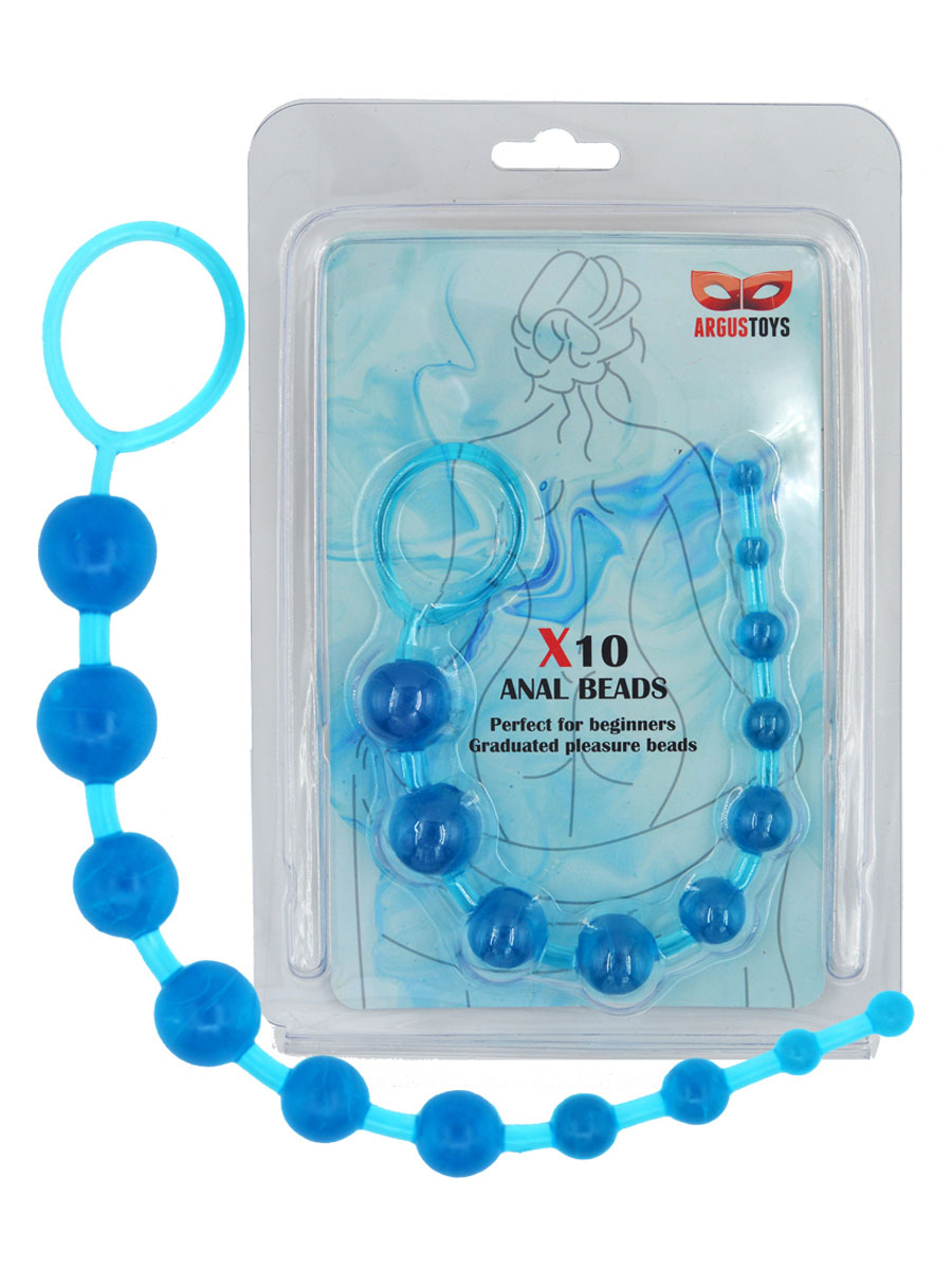 X 10 Anal Beads Plave