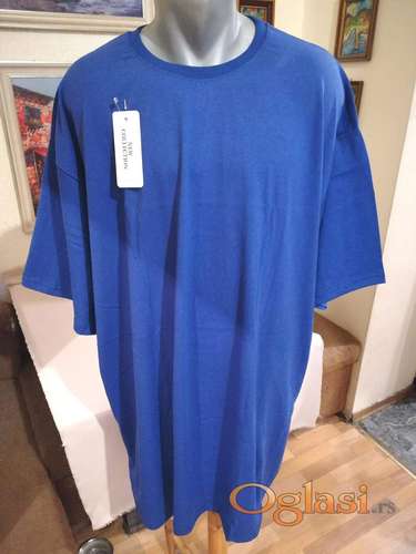 Nova muska pamucna majica Fashion u velikom broju 6XL Plava Novo