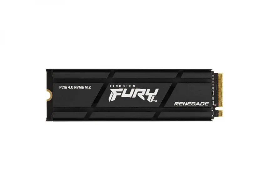 Kingston M.2 NVMe 1TB, 2280, PCIe Gen 4x4, FURY Renegade, 3D TLC NAND, Read up to 7,300 MB/s, Write up to 6,000 MB/s, Includes cloning software, w/Heatsink