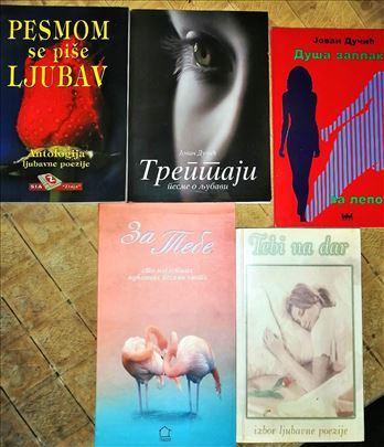 Komplet od 5 knjiga najlepše ljubavne poezije