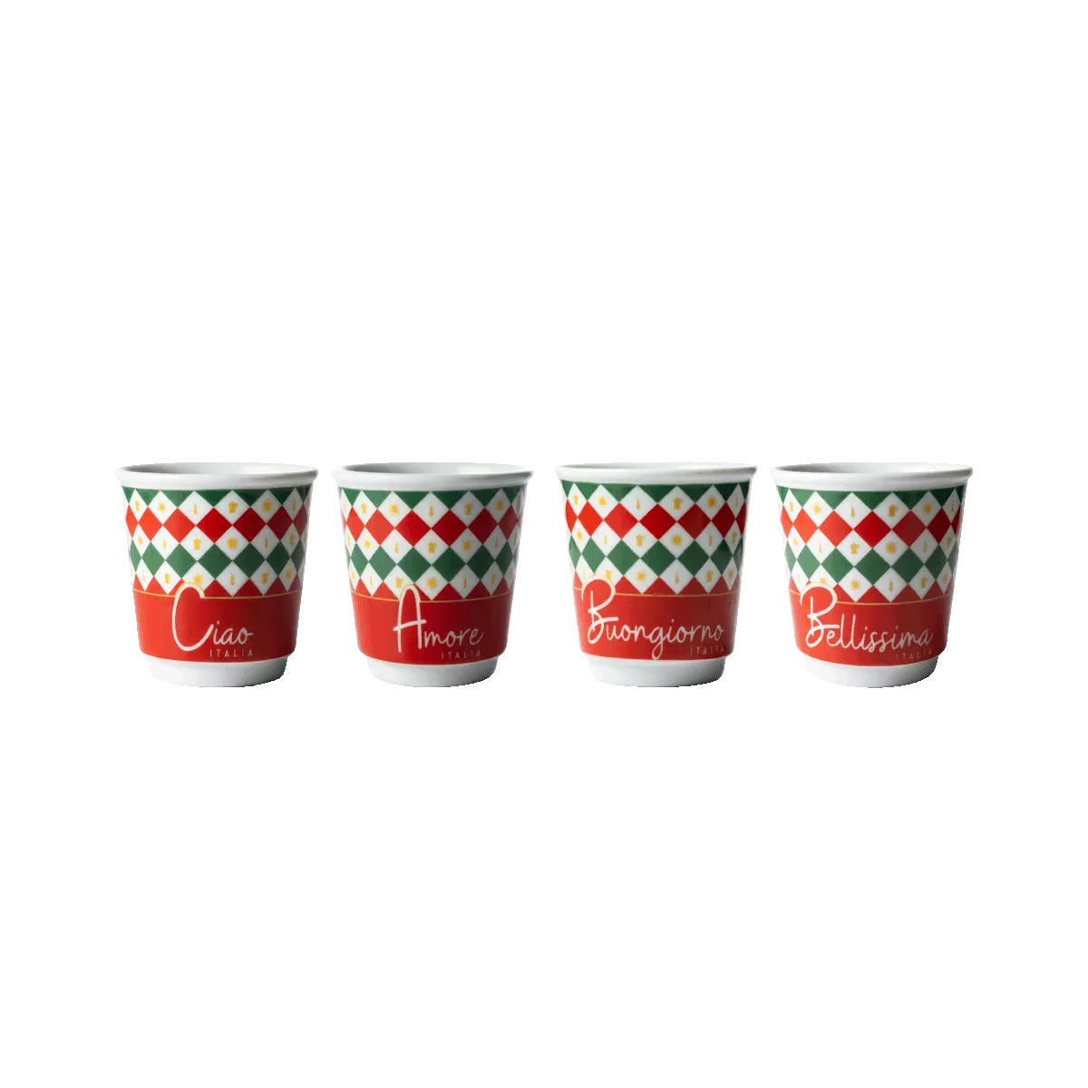 Bialetti Tricolore Espresso Šoljice Set 4 Kom – 80ml