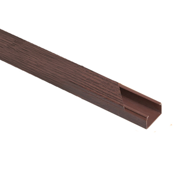 2m. 16x16 PLASTIC CABLE TRUNKING CT2 MAHOGANY