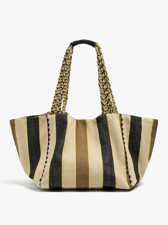 SHOPPER BAG WITH STRIPES