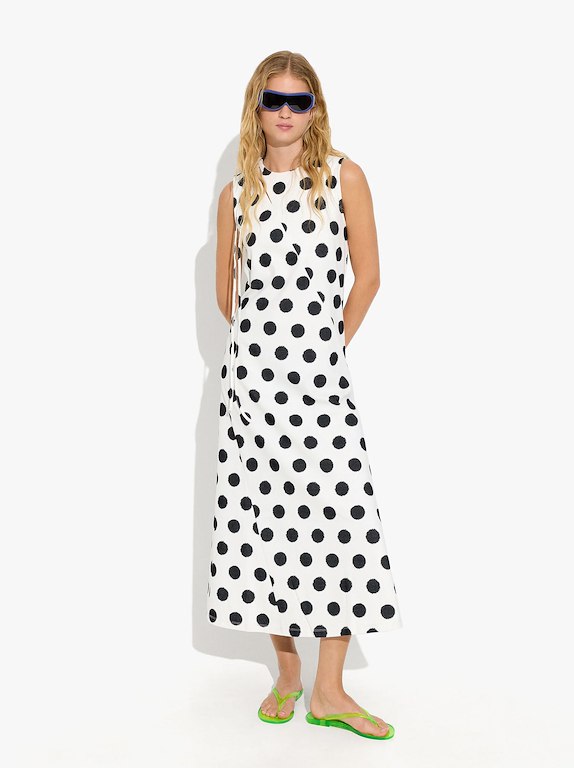 LONG DRESS WITH POLKA DOTS