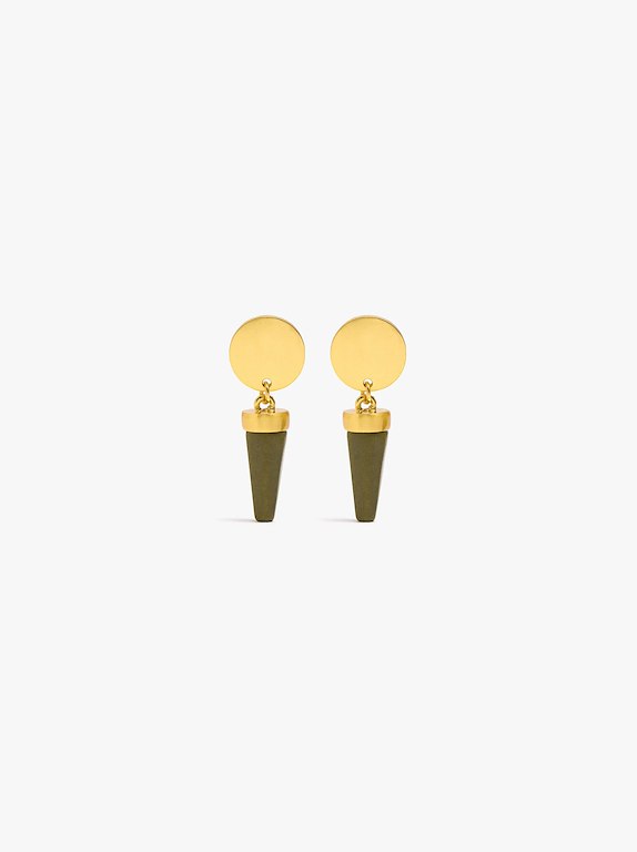 EARRINGS WITH RESIN CONE