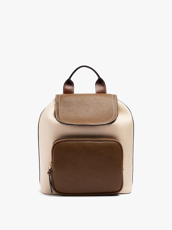 BACKPACK COLOR BLOCK WITH FLAP