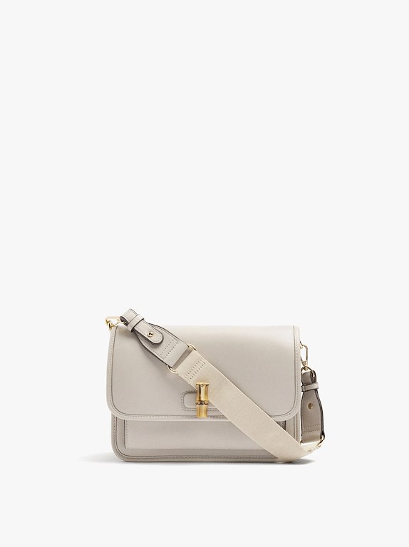 SHOULDER BAG WITH FLAP AND CROSSBODY BAG STRAP