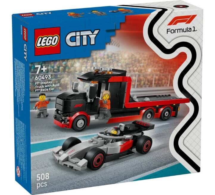 LEGO F1® KAMION ZA IZLAGANJE SA AUDI F1® TRKAČKIM AUTOMOBILOM LE60493