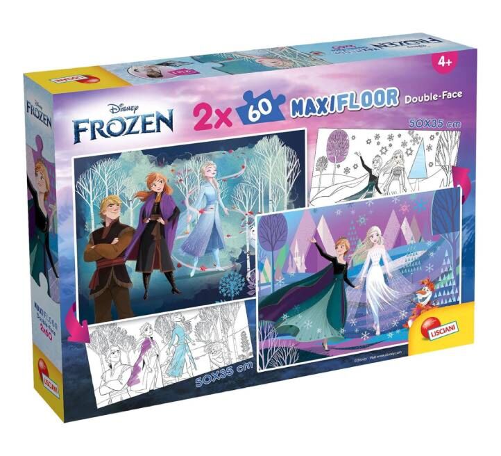 LISCIANI PUZZLE MAXI FROZEN 2U1 SLOŽI I OBOJI 51613