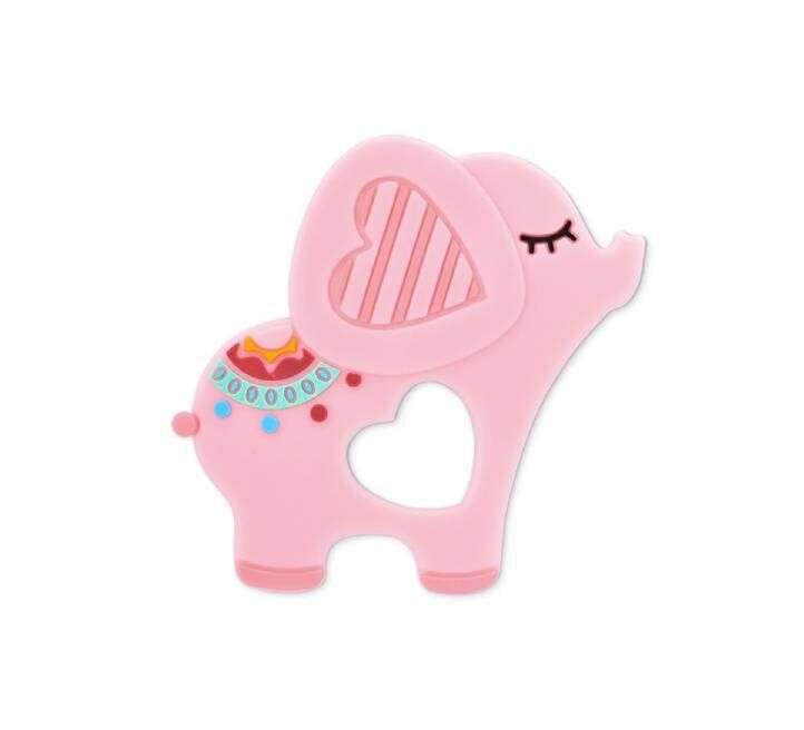 LORELLI SILIKONSKA GLODALICA ZA BEBE ELEPHANT 10210830002 - PINK