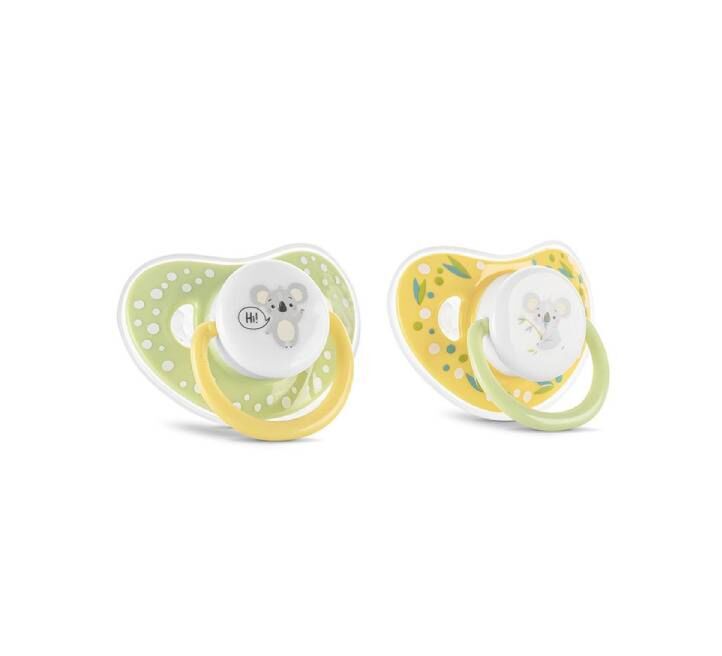 LORELLI SET SILIKONSKIH VARALICA ZA BEBE 2 KOM ŽUTA/ZELENA 10220760003