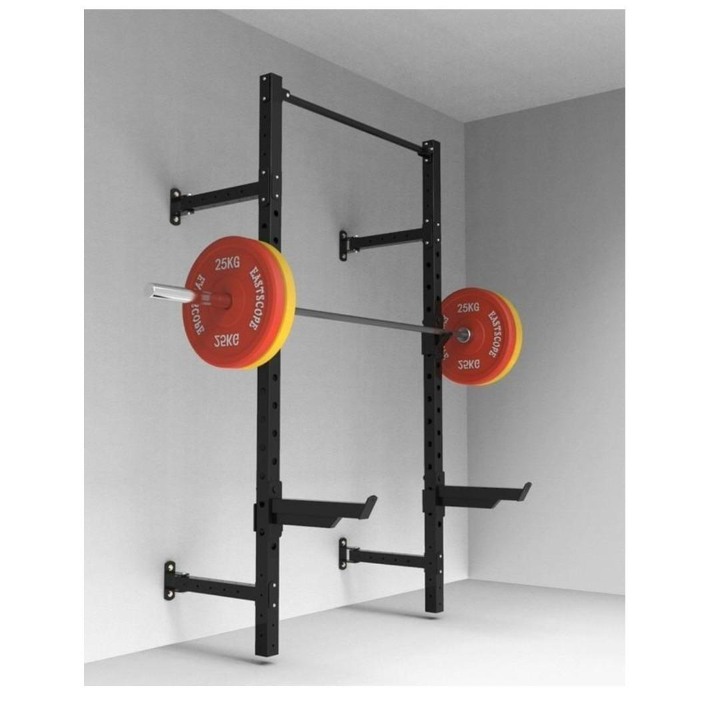 SKLOPIVI ZIDNI POWER RACK SA SIGURNOSNIM GRANIČNICIMA – 350 KG
FAQ