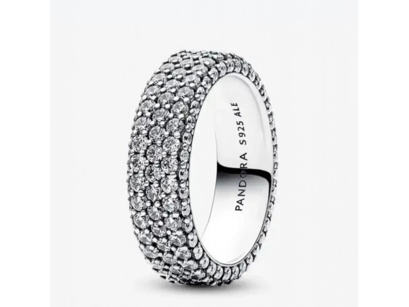 Pandora prsten sa tri reda pave cirkona