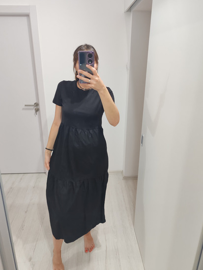 Haljina crna duga velicina S - Stradivarius