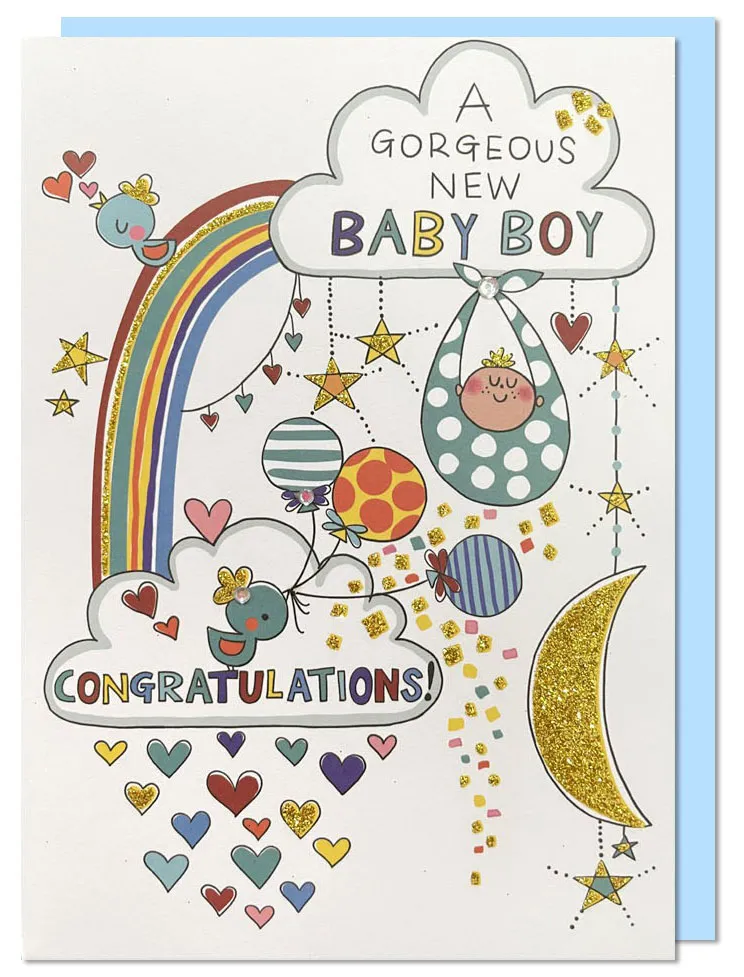 Čestitka za rođenje GORGEOUS BABY (dve vrste)