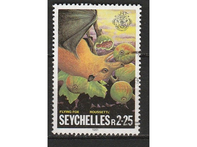 Sejšeli - 1977 - Seychelles Flying Fox, slepi miš