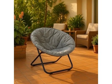 Lemon Planet Bastenska stolica 80x80x76cm siva LP-718000S