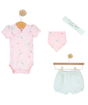 Just Kiddin Baby set odeće za devojčice 4 u 1 veličina 56 Floating Fairies Zelena