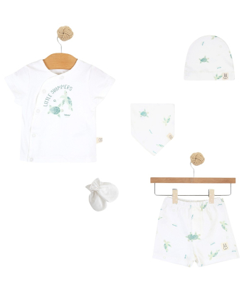 Just Kiddin Baby set odeće za dečake 5 u 1 veličina 62 Little Swimmers Bela