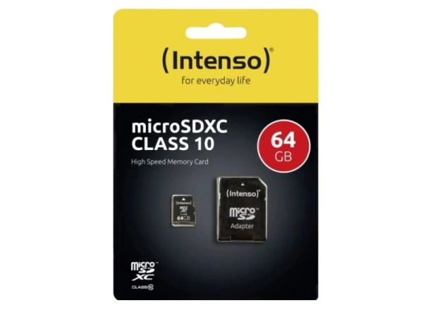MICRO SDXC INTENSO 64GB CLASS10 3413490 + ADAPTER