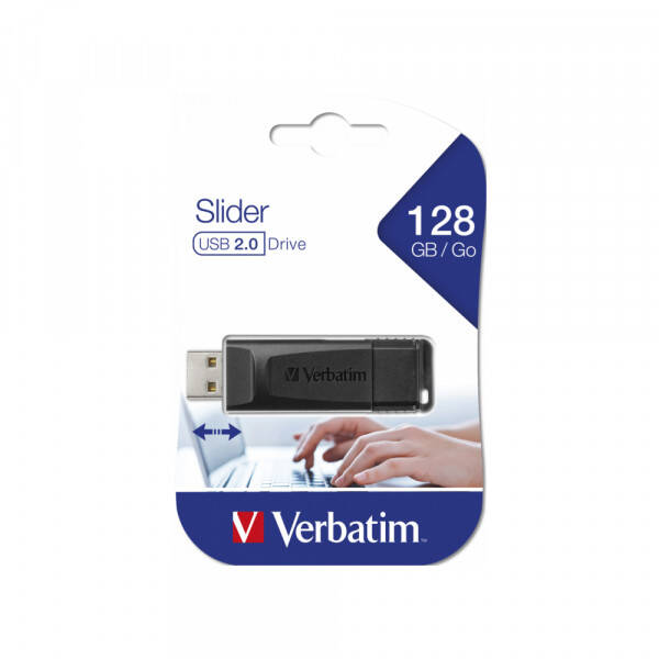 FLASH USB 16GB VERBATIM 2.0 SLIDER BLACK