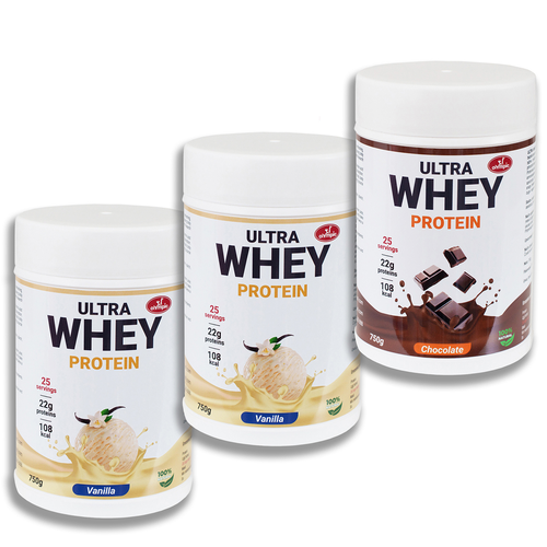 Olympic Ultra Whey protein 840g Vanila, Vanila, Čokolada, 3 komada