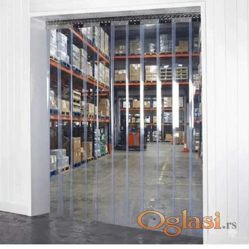 Industrijska PVC trakasta zavesa dimenzija 984 mm x 2150 mm-Po meri