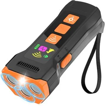 D900 6-IN-1 ULTRASONIC DOG REPELLER AND ANTI-BARK TRAINING DEVICE - BLACK