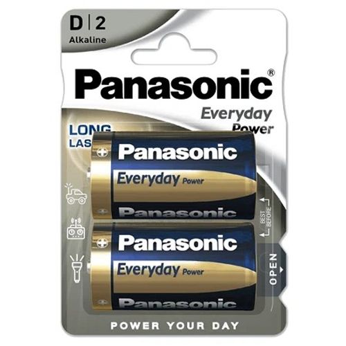 Panasonic baterije LR20EPS/2BP-2xD Alkalne Everyday 2 komada
