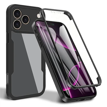 IPHONE 17 PRO 360 PROTECTION SERIES CASE - BLACK / CLEAR