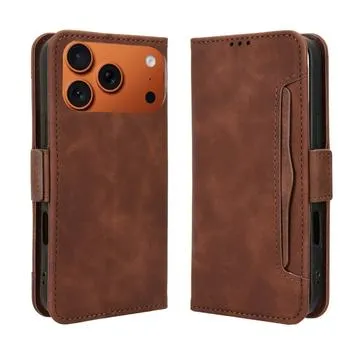 IPHONE 17 PRO MAX CARDHOLDER WALLET CASE - BROWN