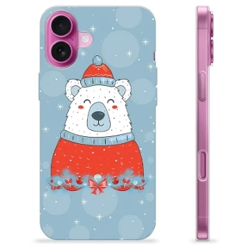 IPHONE 16 PLUS TPU MASKA - NOVOGODIŠNJI MEDVEDIĆ