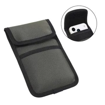 NYLON WAIST BAG WITH CARD HOLDER AND CARABINER 6.7-7.0" - GREEN