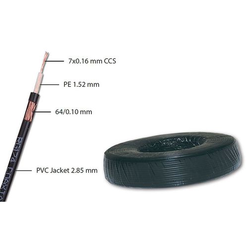 Maxpro Line koaksijalni kabl RG174+2x0.5 CU 100m STAR
