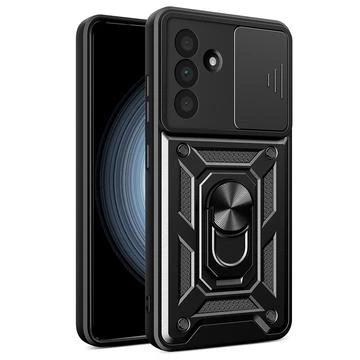 SAMSUNG GALAXY A56 HIBRIDNA MASKA SA ROTIRAJUĆIM PRSTENOM I ŠTITNIKOM ZA KAMERU