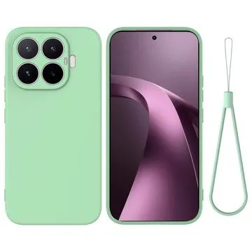 XIAOMI 17T LIQUID SILICONE CASE WITH HAND STRAP - GREEN