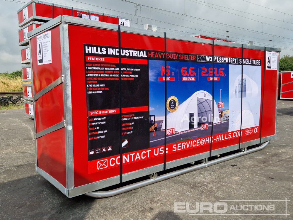 Prodaje se Hills Industrial 30'x85'x15' šatorski hangar na aukciji