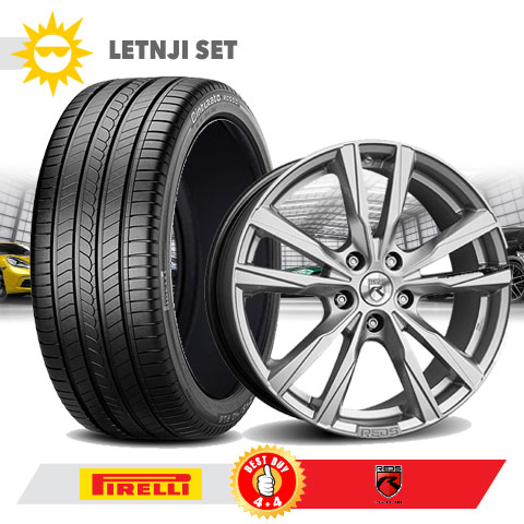 225/45 R17 SET PIRELLI + REDS K2 SIL 5/112