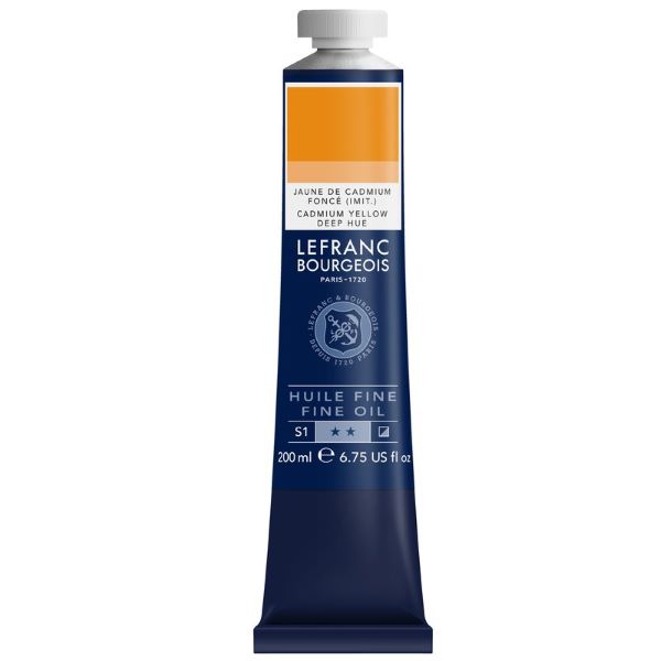L&B Fine Oil LB FINE OIL COLOUR 200ML CADMIUM YELL DEEP HUE
