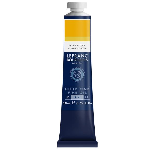 L&B Fine Oil LB FINE OIL COLOUR 200ML INDIAN YELLOW