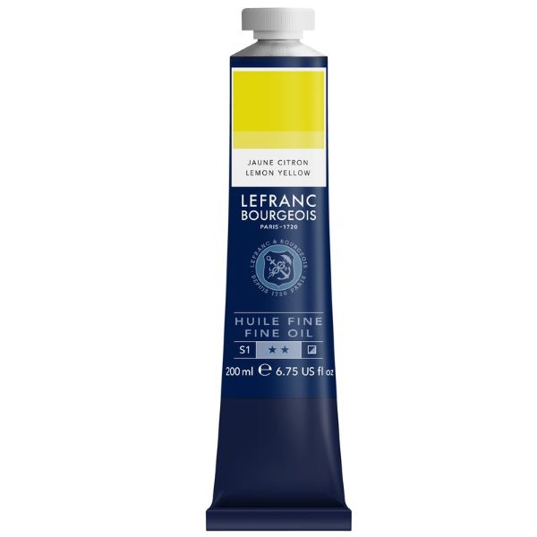 L&B Fine Oil LB FINE OIL COLOUR 200ML LEMON YELLOW ROW
