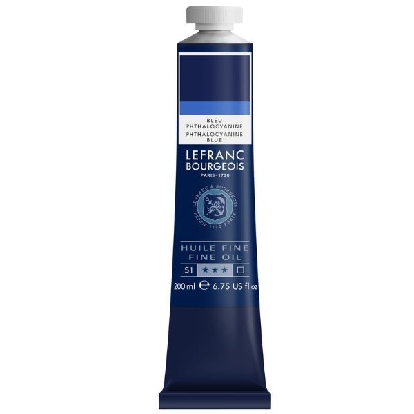 L&B Fine Oil LB FINE OIL COLOUR 200ML PHTHALOCYANINE BLUE