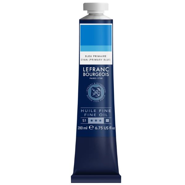 L&B Fine Oil LB FINE OIL COLOUR 200ML PRIMARY BLUE ROW