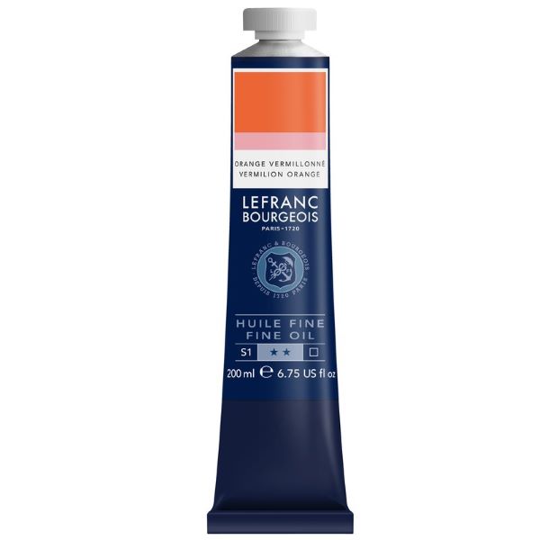L&B Fine Oil LB FINE OIL COLOUR 200ML VERMILION ORANGE